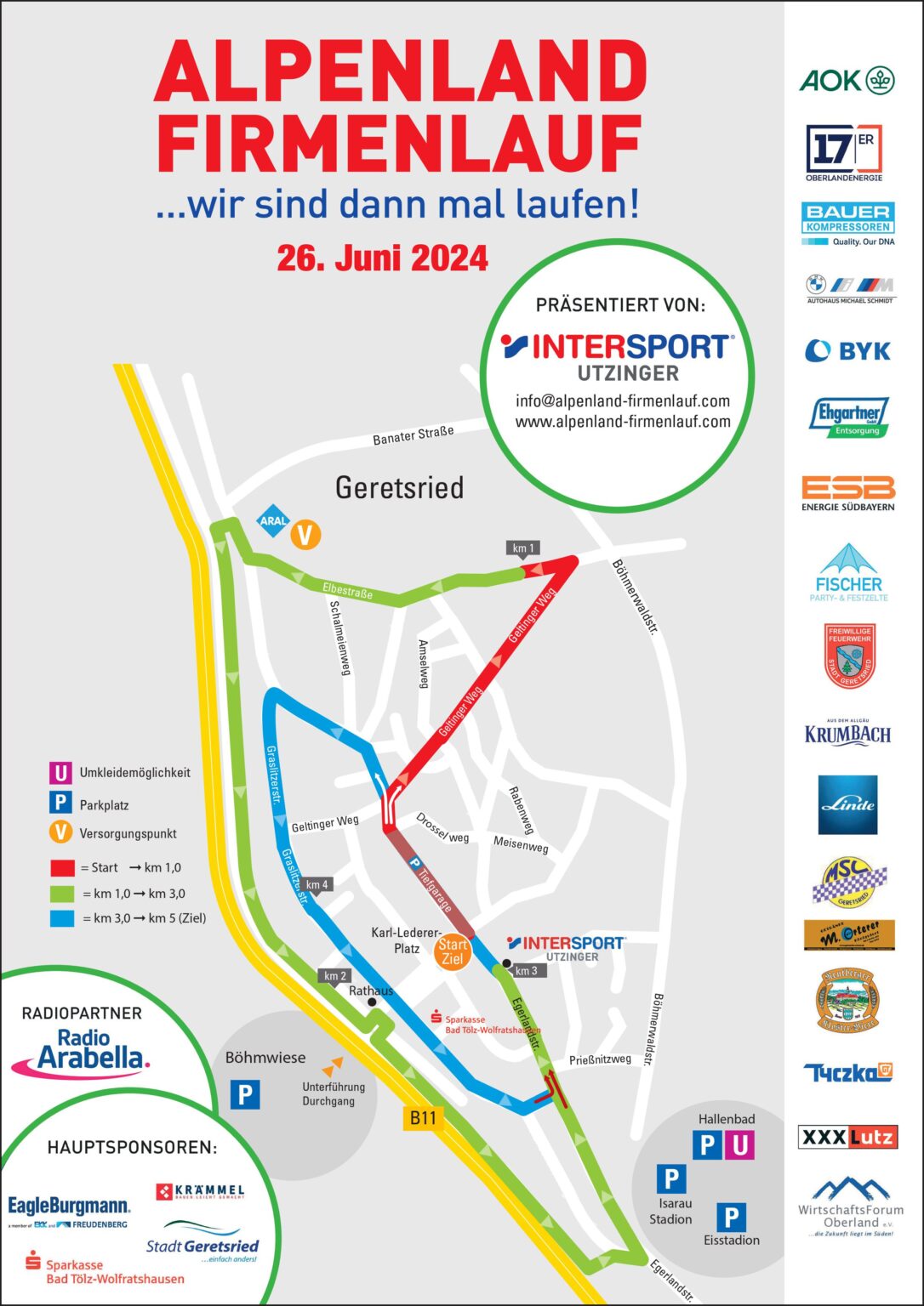 Strecke - Alpenland Firmenlauf 2025